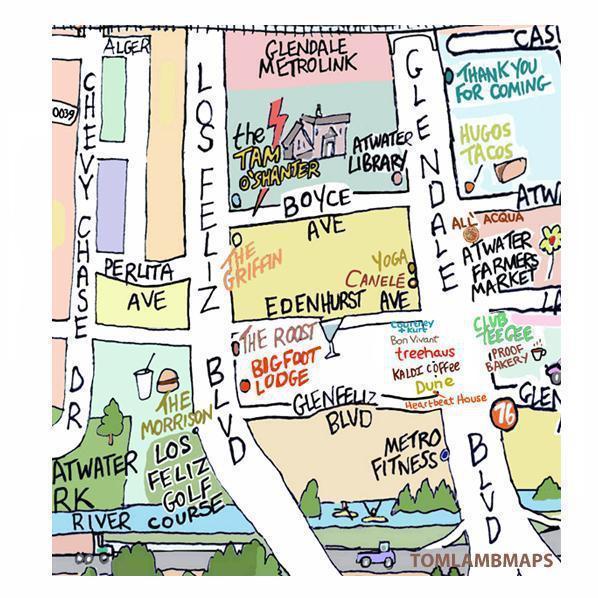 Atwater Village Illustrated Map – treehaus
